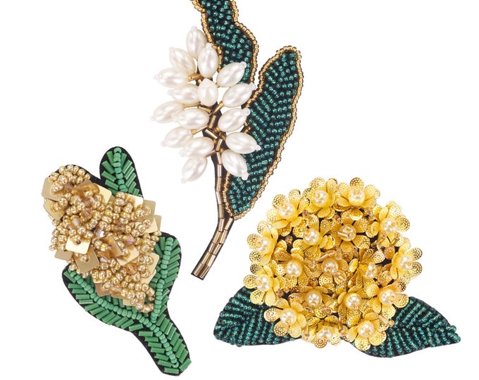 Sequin Flower Patch 3D Flower Patches Floral Patch Beaded - Etsy