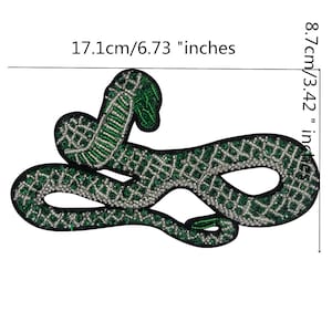 Handmade Artwork Beaded Snake Patches for Jackets, Sew on Snake ...