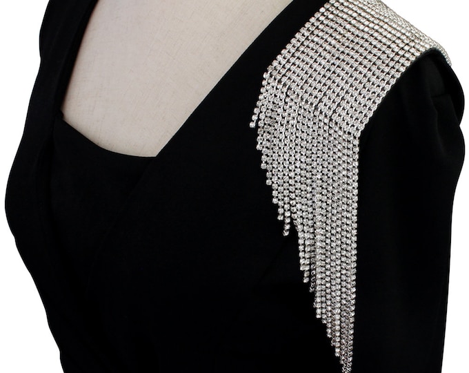 Rhinestone Necklaceshoulder Necklacewedding Necklacegold Necklacelarge ...