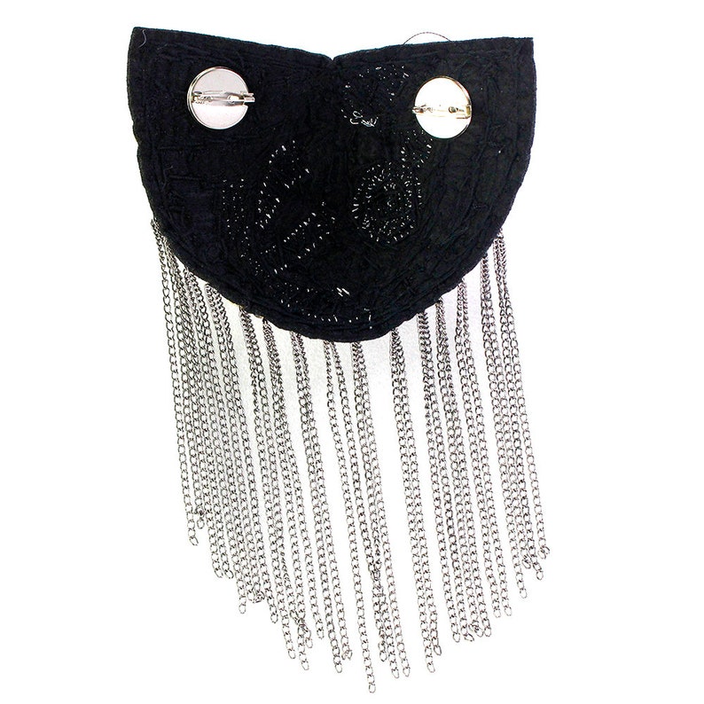 Stage Hosted Banquet Retro Shoulder Epaulettes Brooch Chain Tassel ...