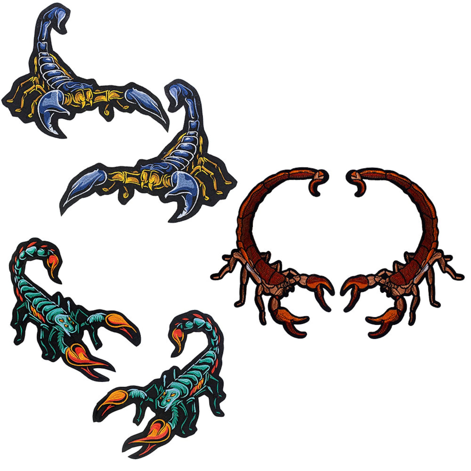 Scorpion Pair Design Patches Tattoo Embroidery Applique - Etsy