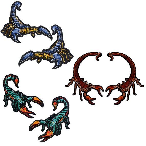 Scorpion Pair Design Patches Tattoo Embroidery Applique - Etsy