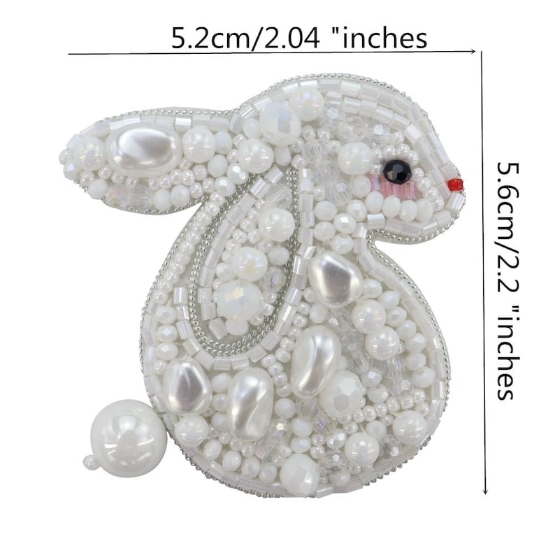 Beaded Patches Sew on Patches Deer, Rabbit, Bear, Bird, Horse Cute Gift ...