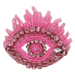 Handmade Eyelashes Eyes Patches Crystal Eyes Charm Badges Beaded ...