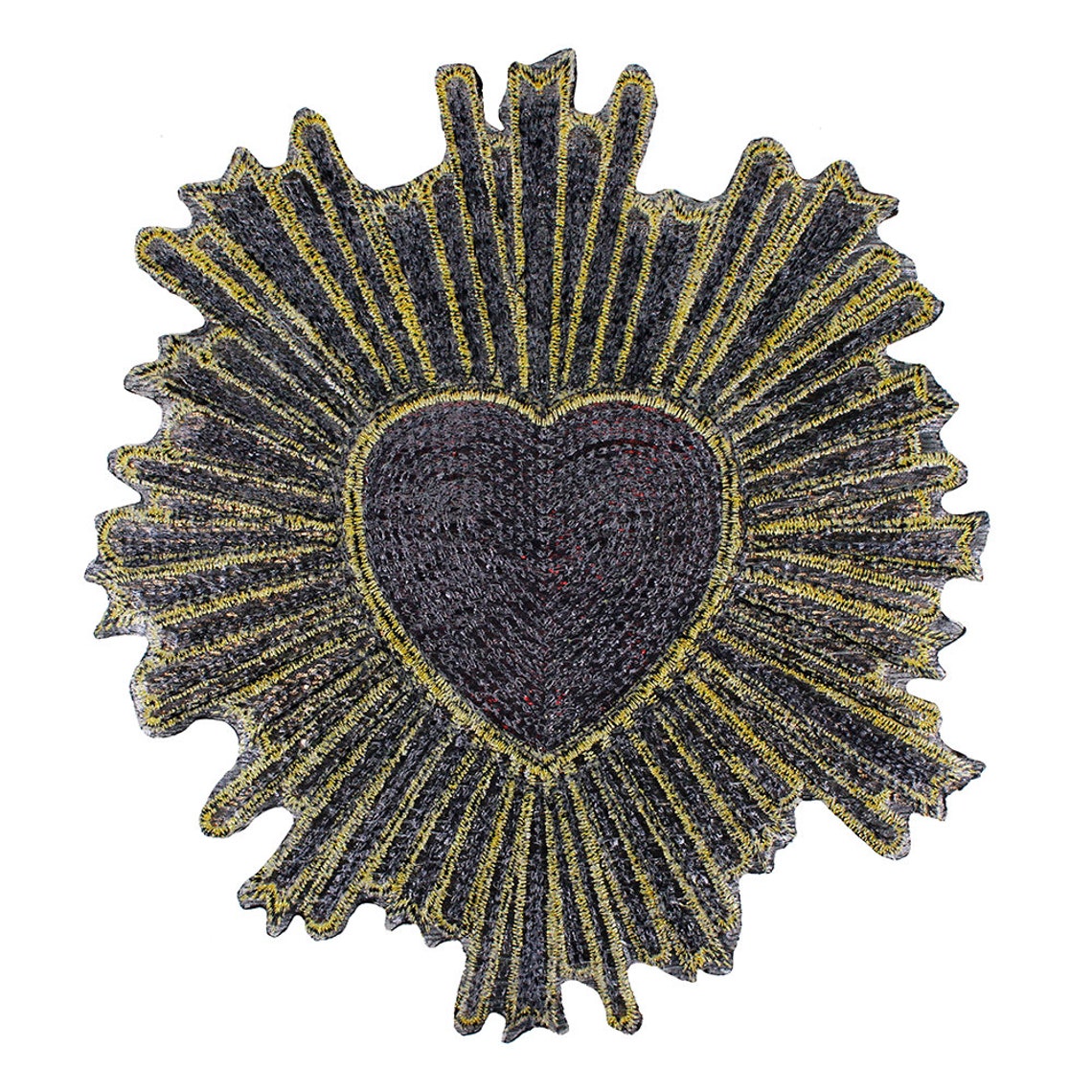 Gold Heart Sequined Applique Patch,paillette Patch,sequins Patch ...