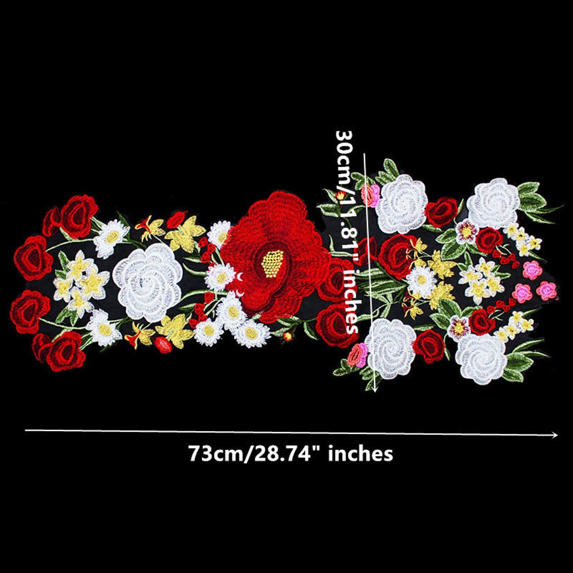 Multicolors Long Lace Embroidery Patches Lace Fabric Cord | Etsy