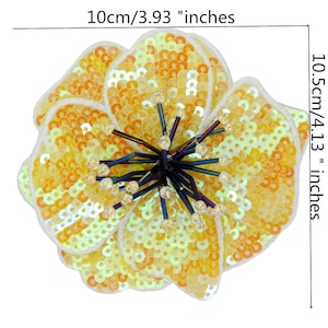 Sequin Flower Patch, 3D Flower Patches, Floral Patch, Beaded Flower ...