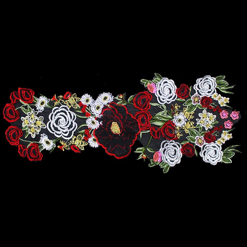 Multicolors Long Lace Embroidery Patches Lace Fabric Cord | Etsy