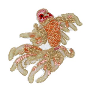 Sequin Fish Patches Indian Wire Handmade Badges Rhinestones Emblem ...