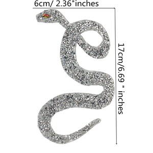 Snake Patches Rhinestones Iron on Snake Applique Motif Hot Fix ...