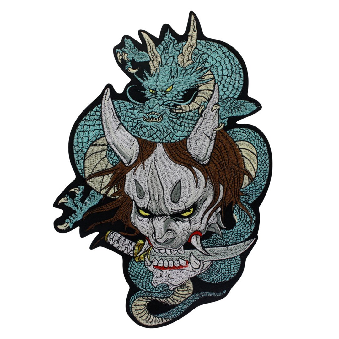 Large Dragon Patches Skull Patches Iron on Emblem Embroiderer Patch ...