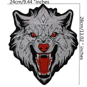 Wolf Head Patch Animal Embroidery Patches Tiger Fabric Patches Iron on ...