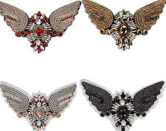 Red Plum Patches Long Applique Embroidered Lace Cord Fabric Patch ...