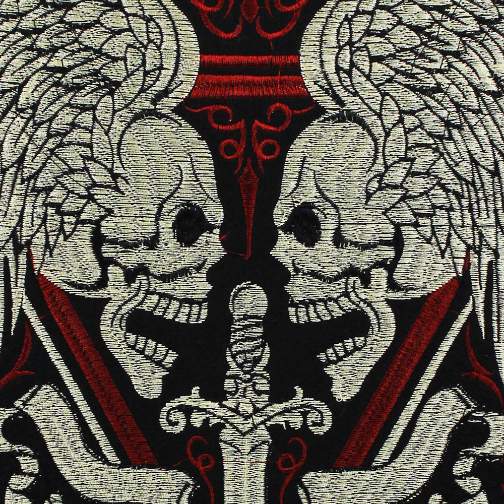 Large Embroidery Skull Wings Sword Patches Iron on Motorcycle - Etsy