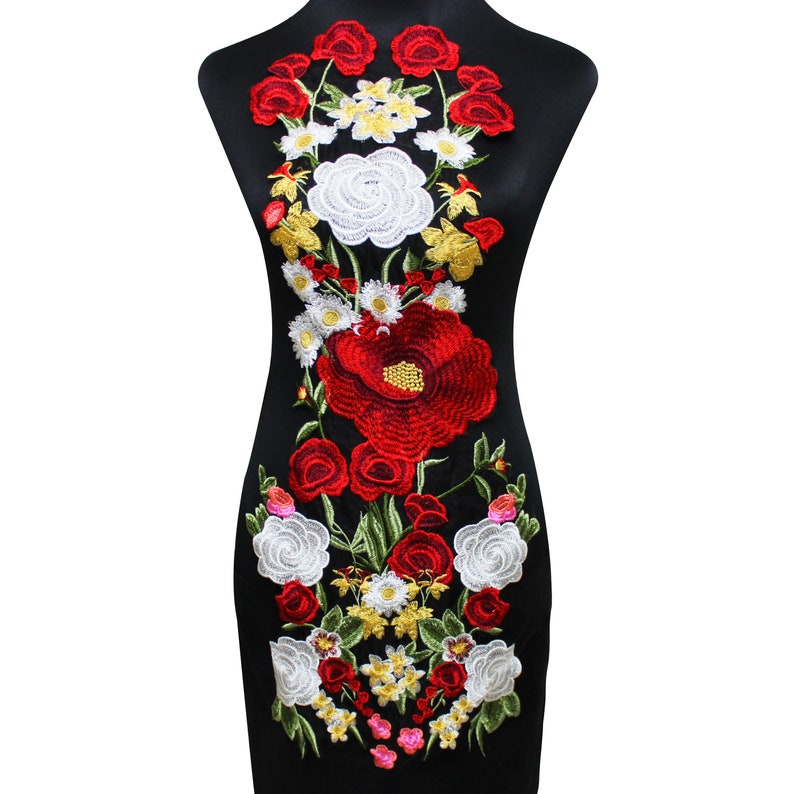 Multicolors Long Lace Embroidery Patches Lace Fabric Cord | Etsy