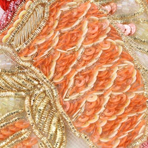 Sequin Fish Patches Indian Wire Handmade Badges Rhinestones Emblem ...