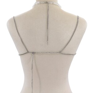 Handmade Boho Crystal Bra Top - White Beaded Festival Wear Bra Jewelry ...