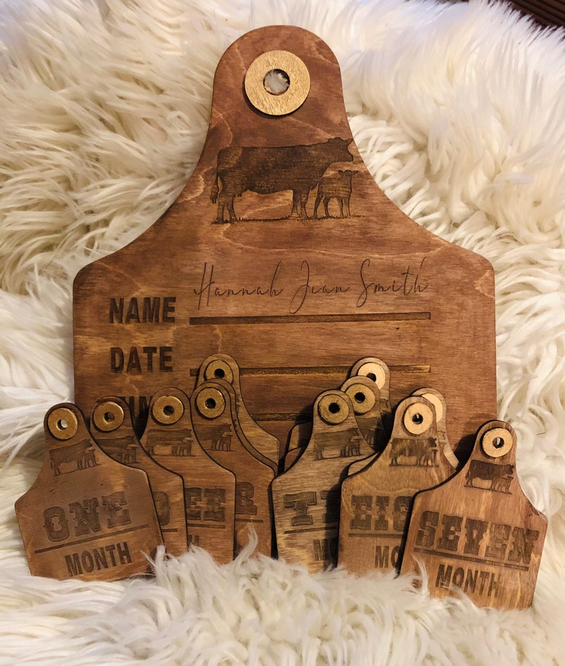 Baby Birth Details & Monthly Photo Tags - Etsy