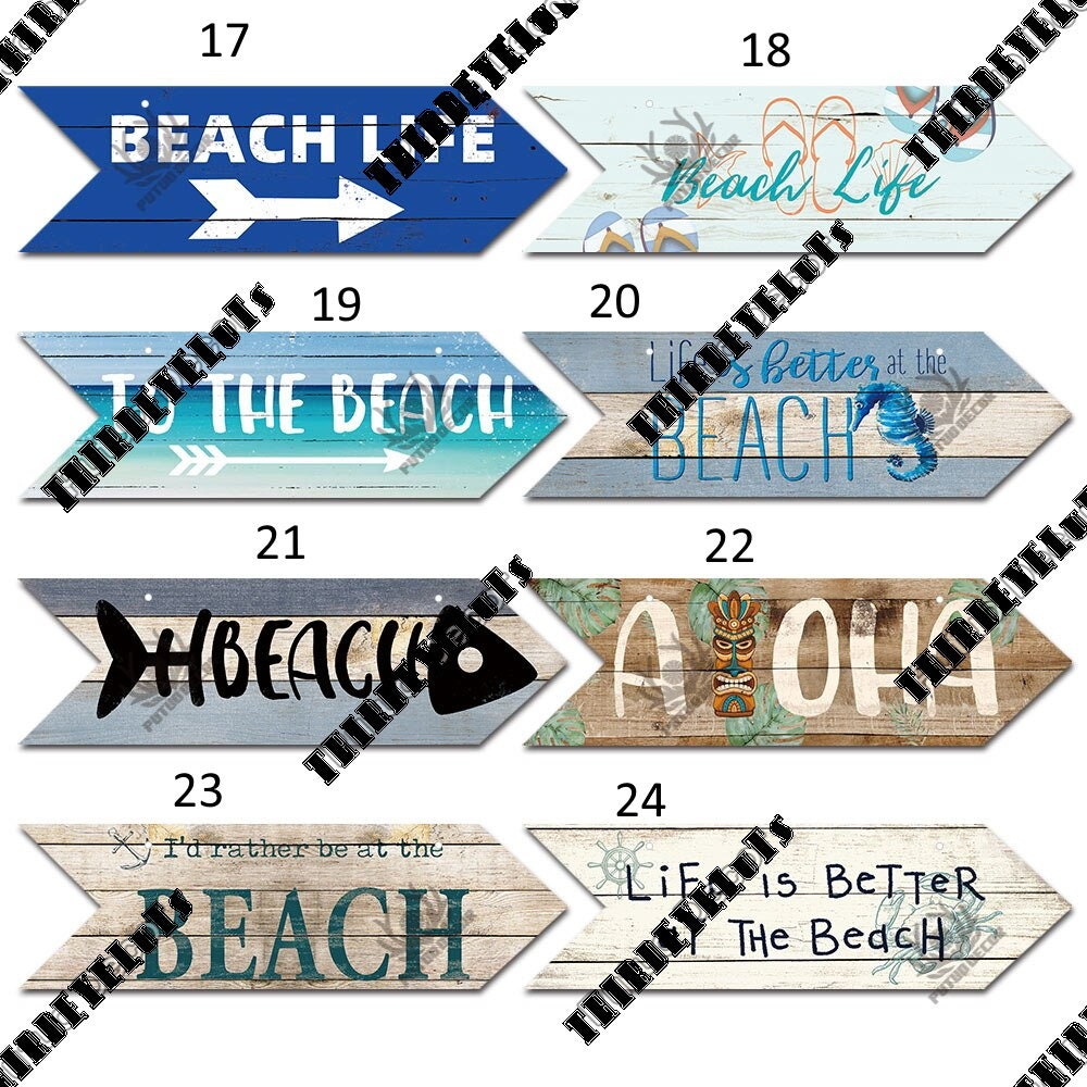 Beach Arrow Wooden Signs, Wooden Beach Sign, Welcome to the Beach ...