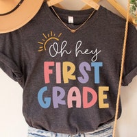 Comfort Colors® Boho Retro First Day of School Teacher Team Shirts, Oh ...