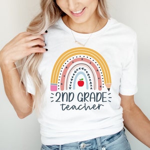 2nd Grade Teacher Shirt Second Grade Teacher Shirt 2nd Grade | Etsy