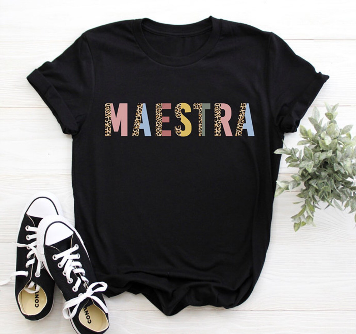 Maestra Maestra Shirt Spanish Teacher Shirt Bilingual Etsy