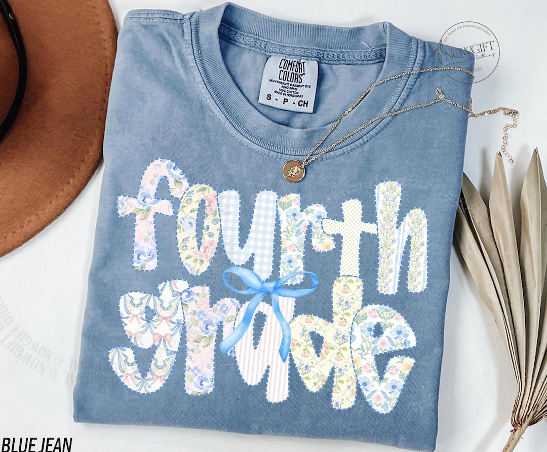 Comfort Colors® Fourth Grade Teacher Shirt, Coquette Bow 4th Grade Team ...
