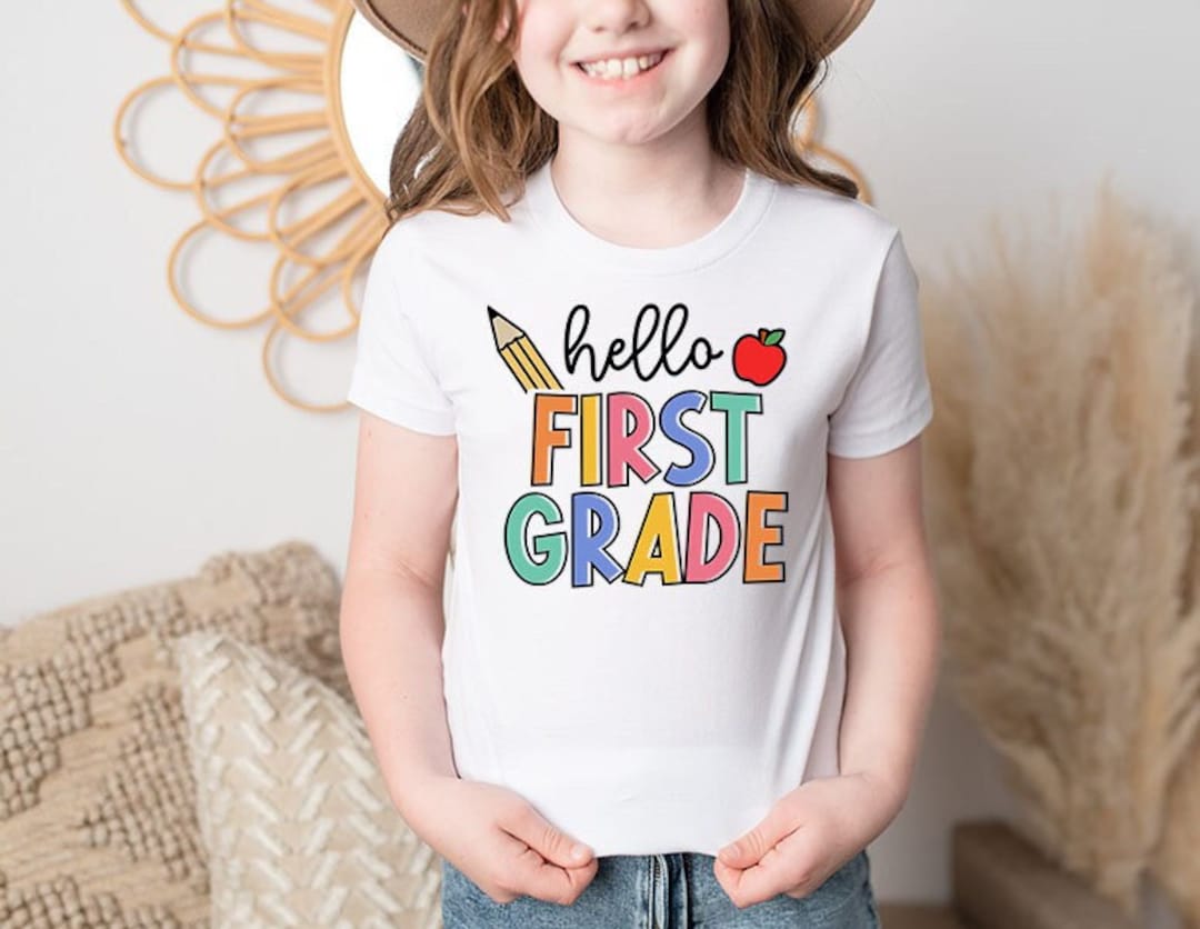 First Grade Kid Shirt, First Grade Girl Shirt, First Grade Girl Outfit ...