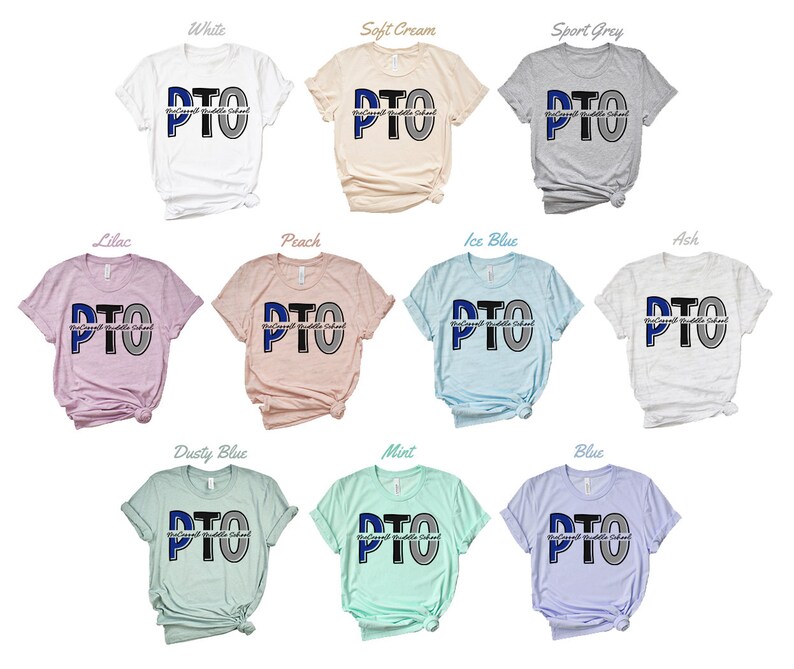Custom PTO Shirt, Custom School Name Shirt, Custom Elementary School ...