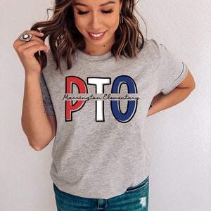 Custom PTO Shirt, Custom School Name Shirt, Custom Elementary School ...
