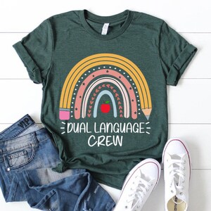 Dual Language Teacher Shirt, Dual Language Crew, Dual Language Shirt ...