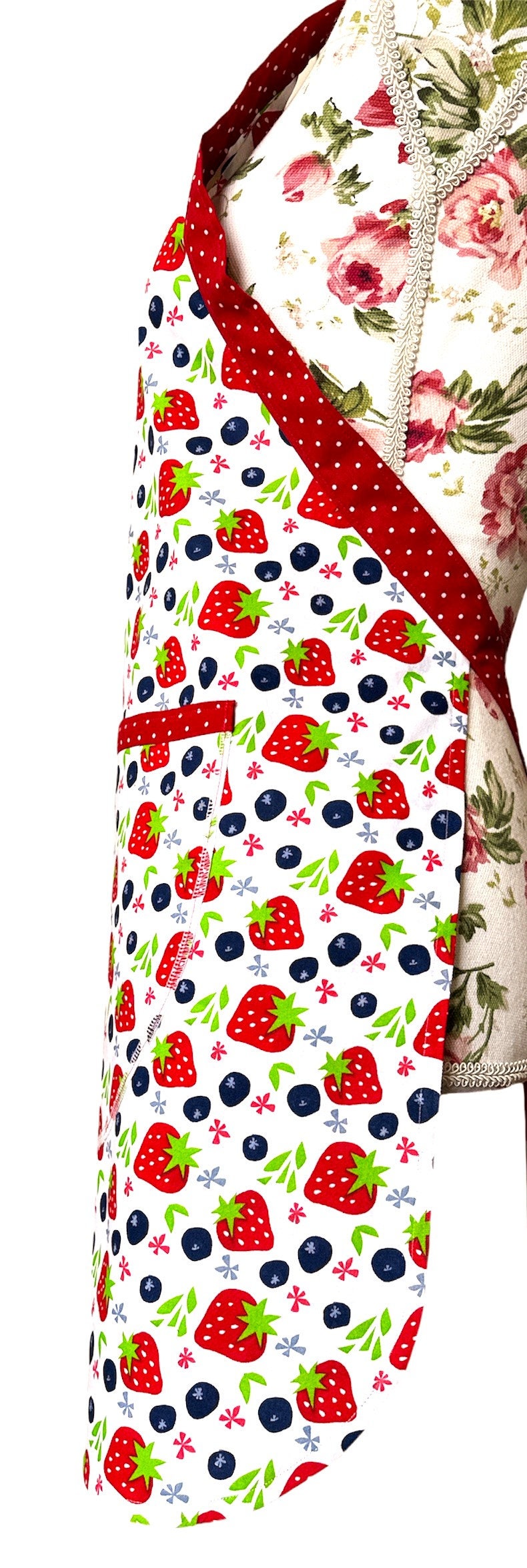 Strawberries Full Bib Apron Double Sided Everyday Baking and Cooking ...