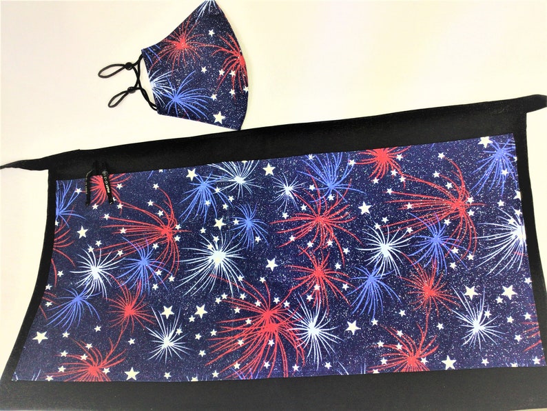 Patriotic Stripe Stars Apron USA Flag Server Apron Waitress | Etsy