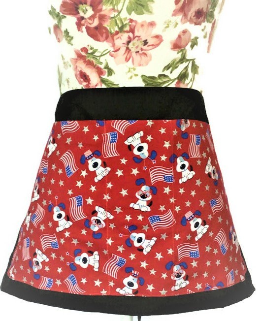 Waitress Patriotic Apron With Matching Face Mask Server Apron | Etsy