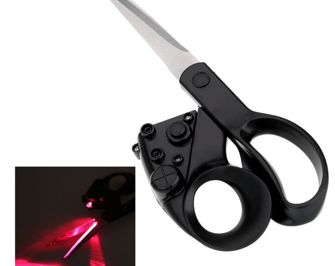 Laser Guided Scissors Professional Home Crafts Wrapping Gifts Fabric ...