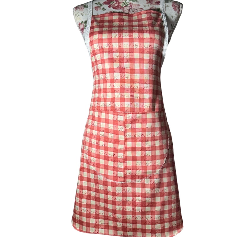 Checkered Print Apron - Etsy