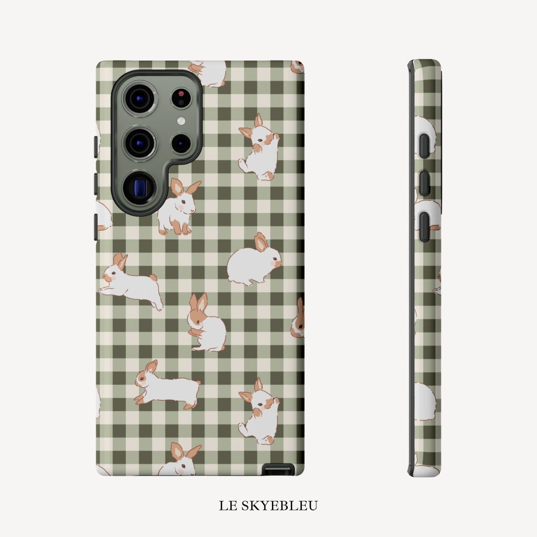 Cute Gingham Easter Bunnies Phone Case for Samsung S24, Samsung S24 ...