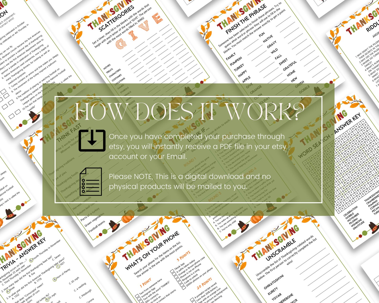Thanksgiving Word Scramble Game Thanksgiving Vocabulary Game - Etsy