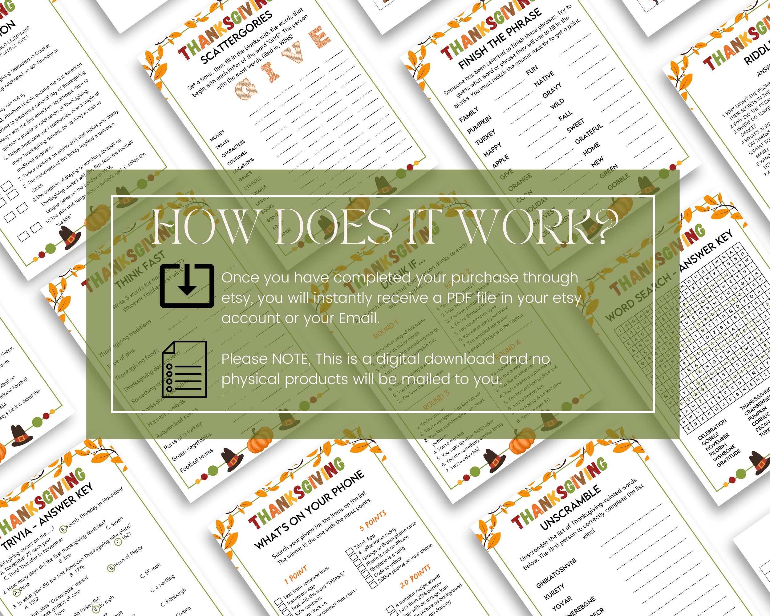 Thanksgiving Word Scramble Game, Thanksgiving Vocabulary Game, Holiday ...