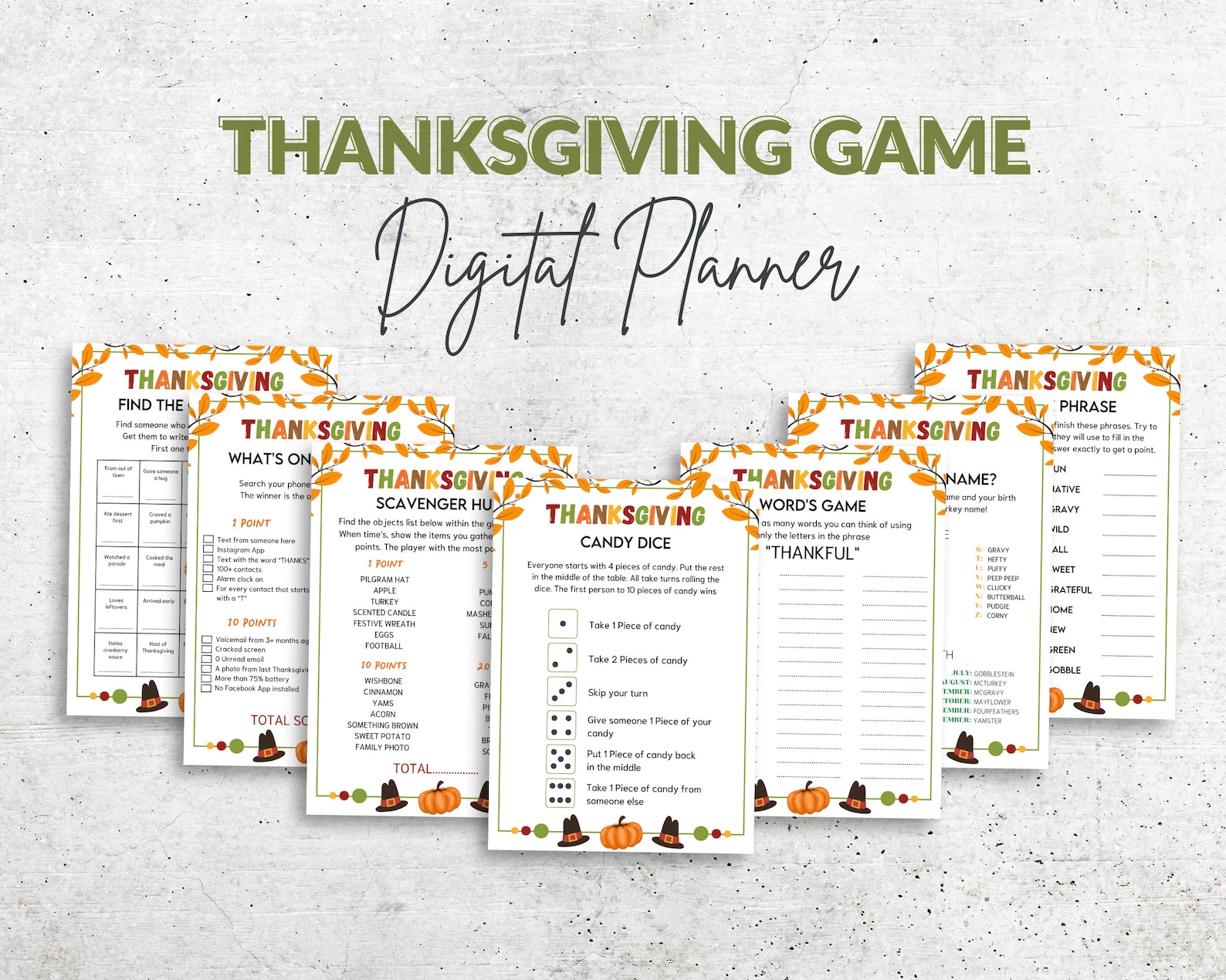 Thanksgiving Word Scramble Game, Thanksgiving Vocabulary Game, Holiday ...