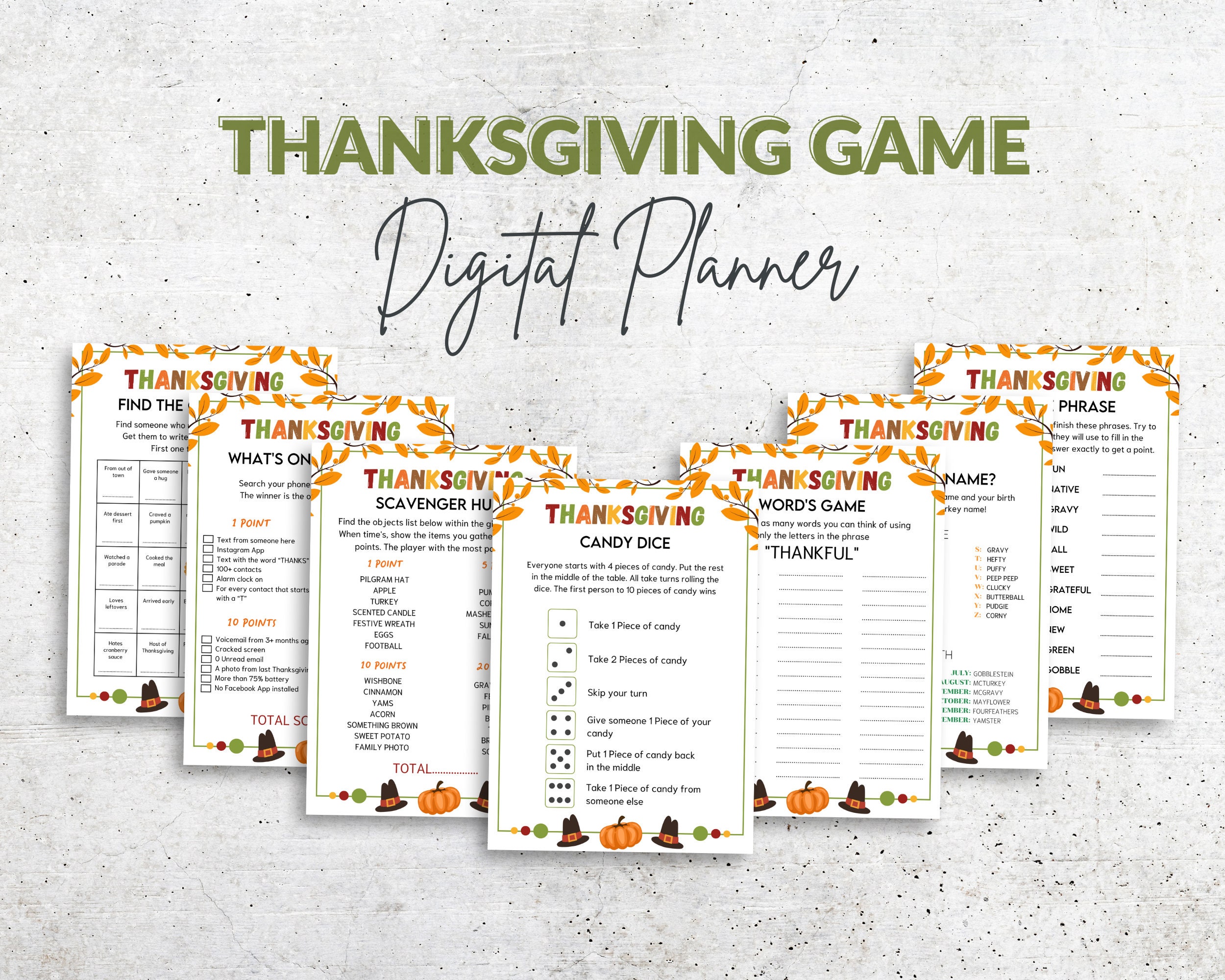 Thanksgiving Word Scramble Game, Thanksgiving Vocabulary Game, Holiday ...