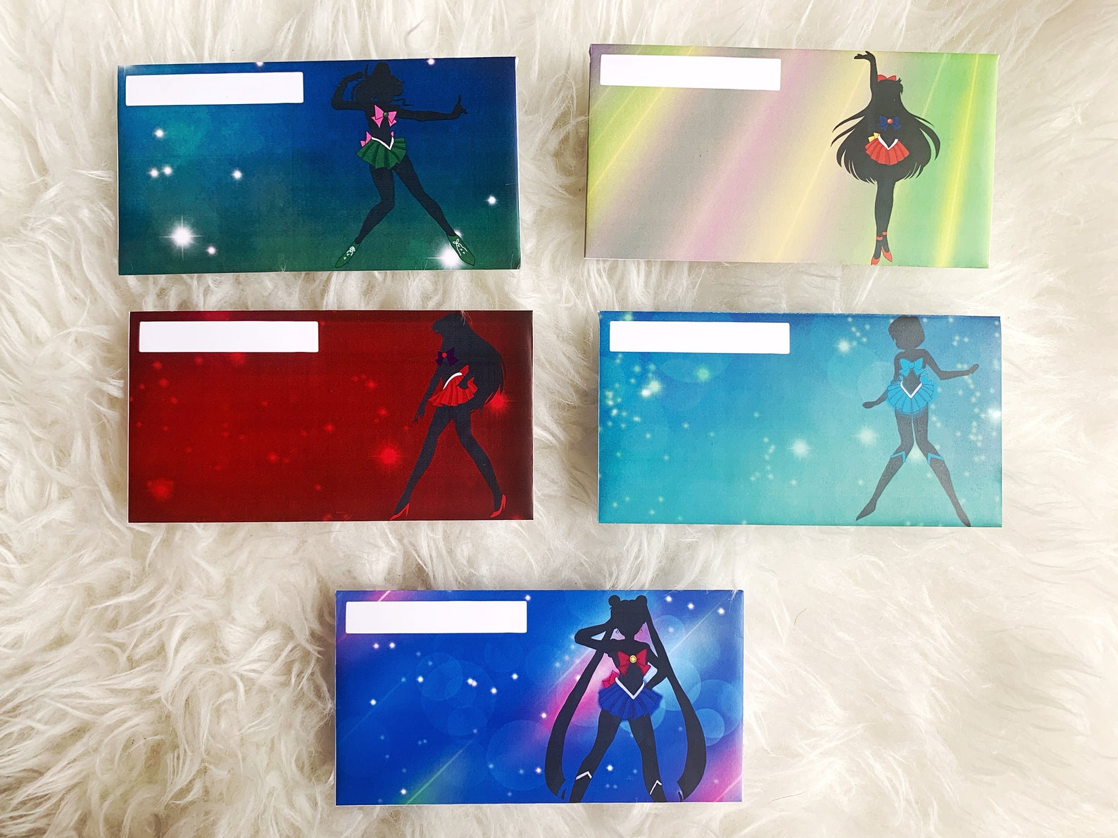 Printable Anime Cash Envelopes Horizontal Set of 5 Dave Ramsey | Etsy