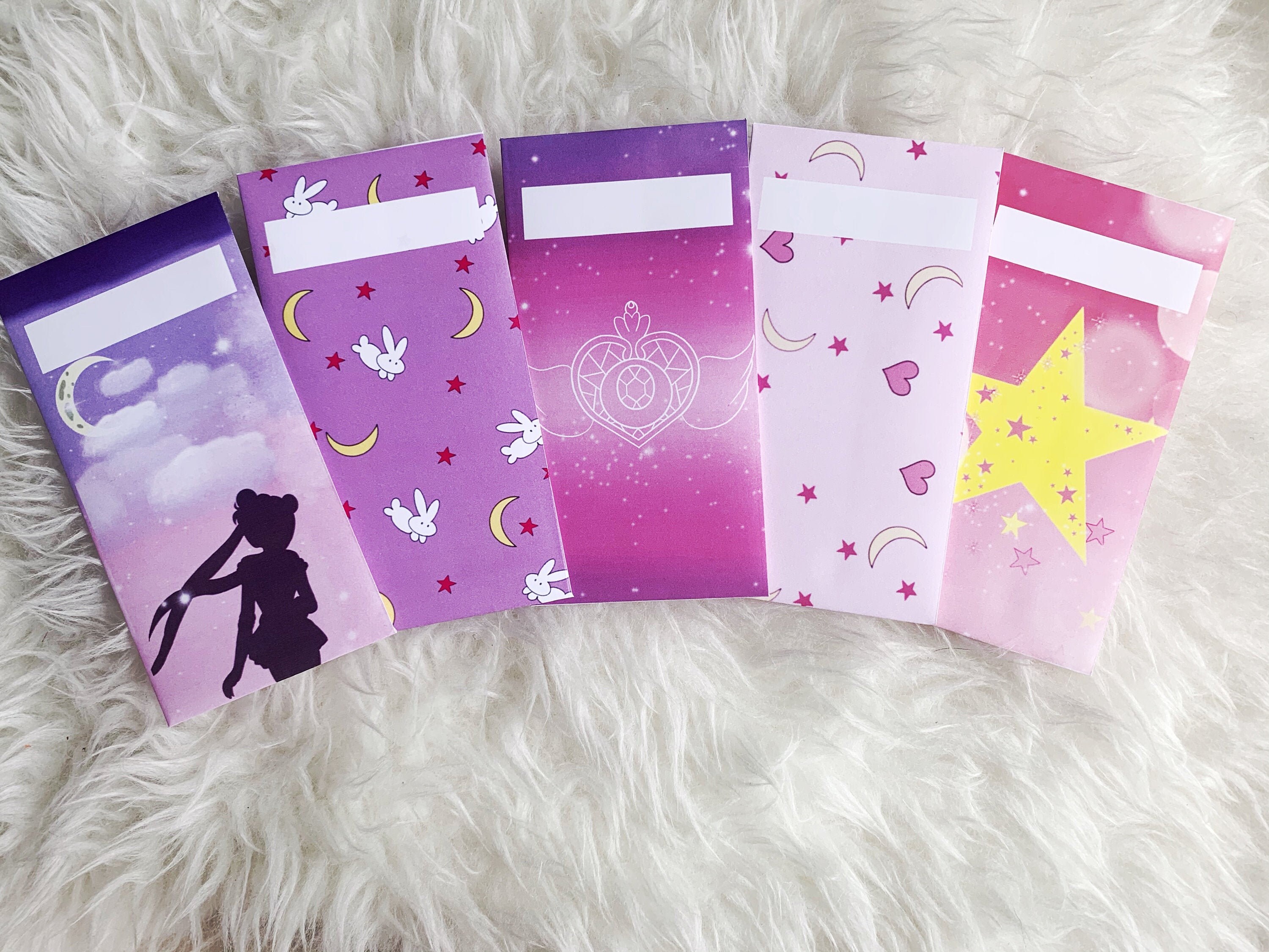 Printable Anime Cash Envelopes vertical Set of 5 Dave Ramsey | Etsy