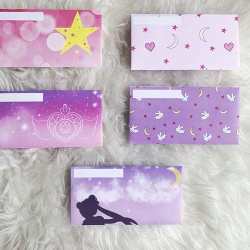 Printable Anime Cash Envelopes Vertical Set of 5 Dave Ramsey - Etsy