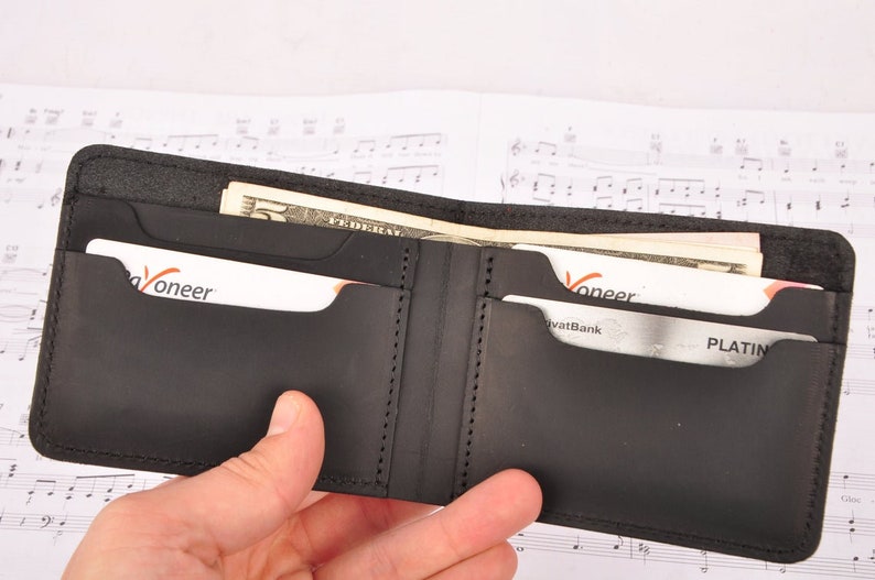 Personalized Leather Wallet With Bass Guitar Player Print - Etsy