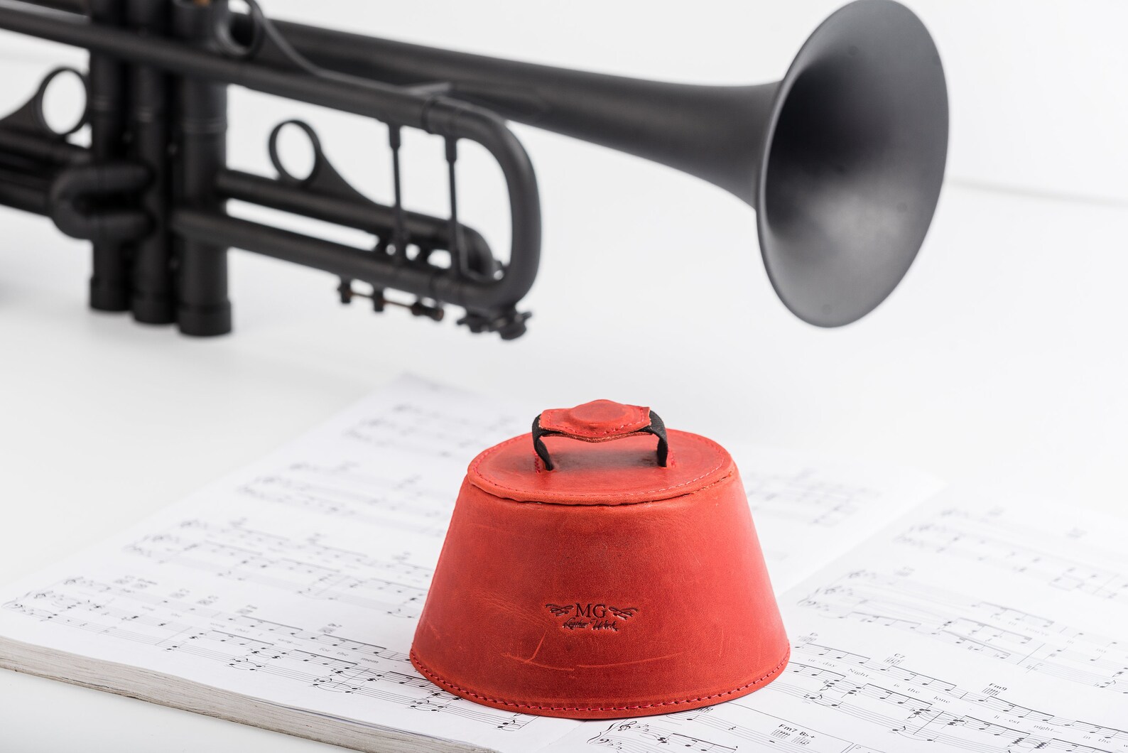 Personalized Leather Trumpet Plunger Mute: Lightweight Magnetic ...