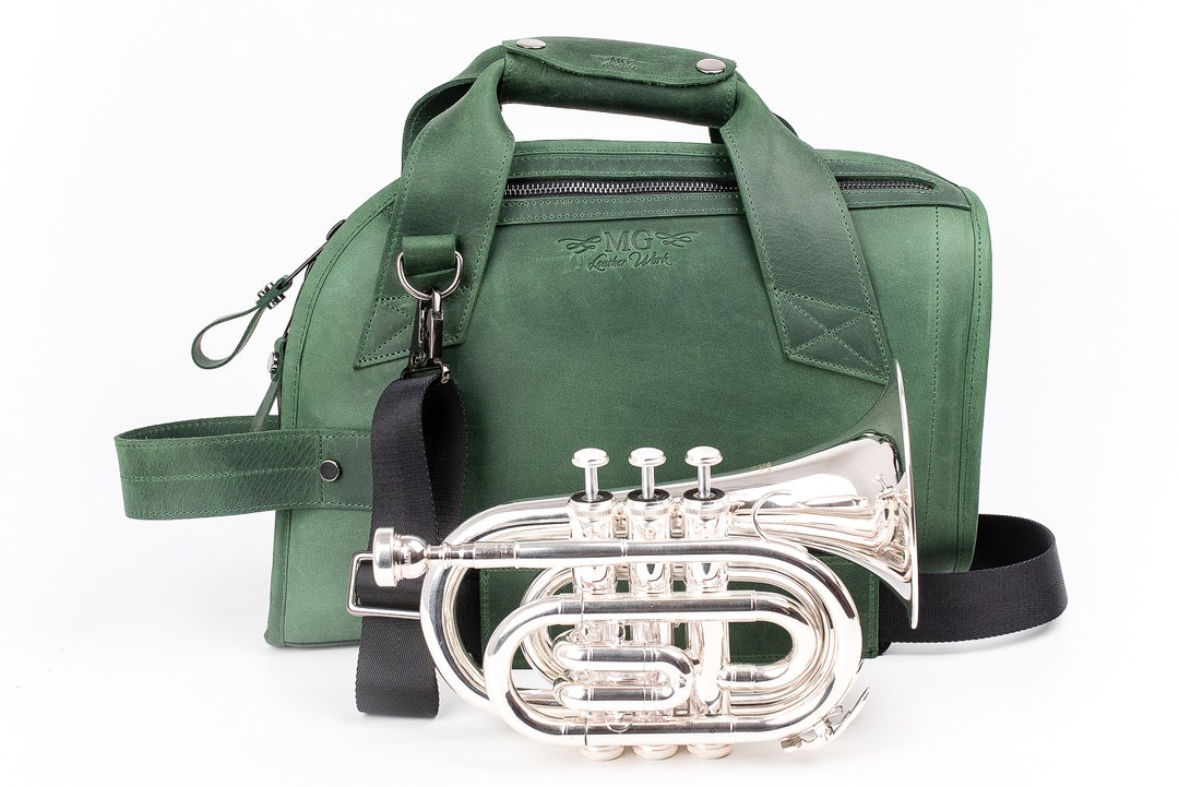 Pocket Trumpet Gig Bag by MG Leather Work, Trumpet Bag, Trumpet Case ...