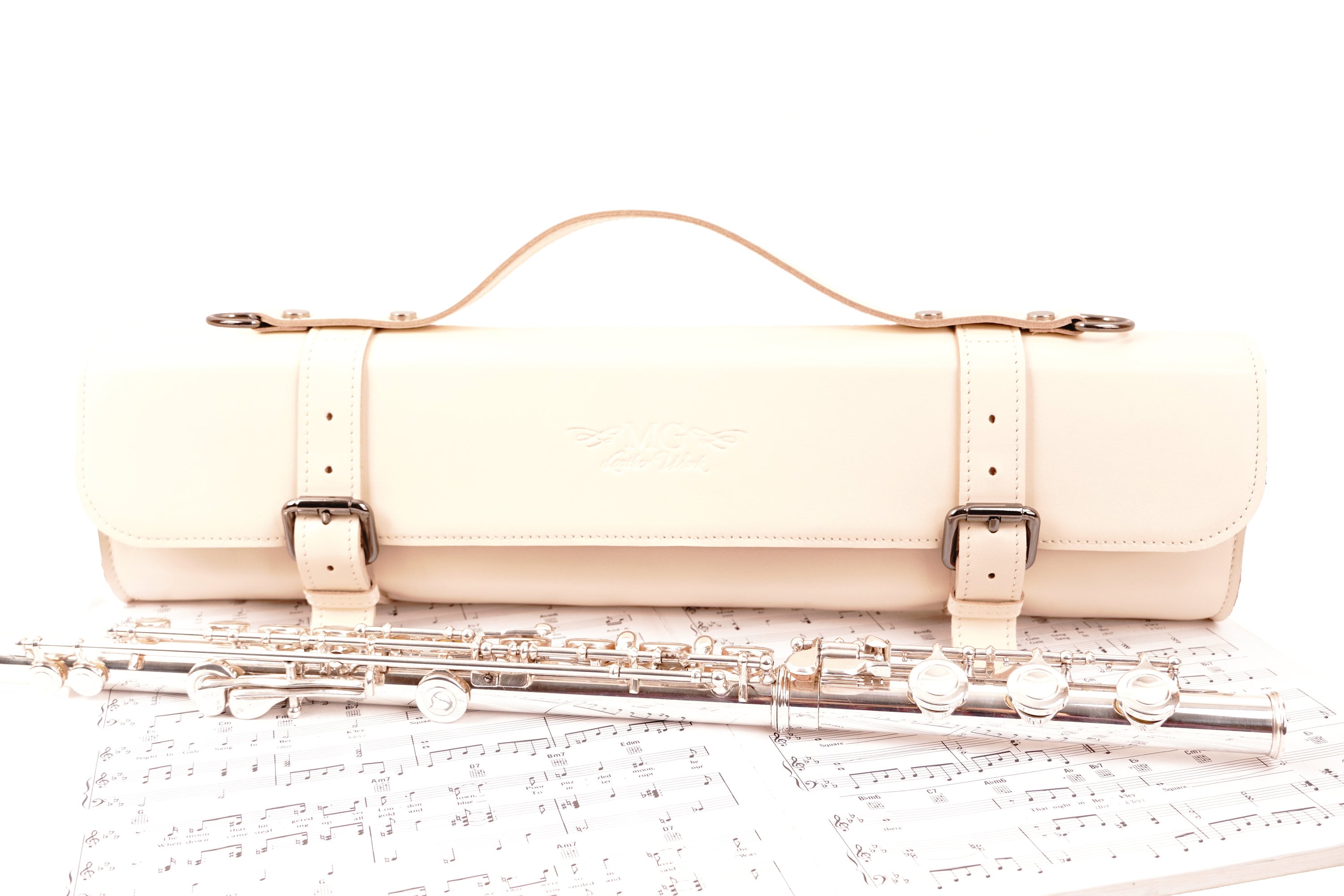 Leather Flute Bag: Personalized Flute Case Cover With Adjustable Strap ...