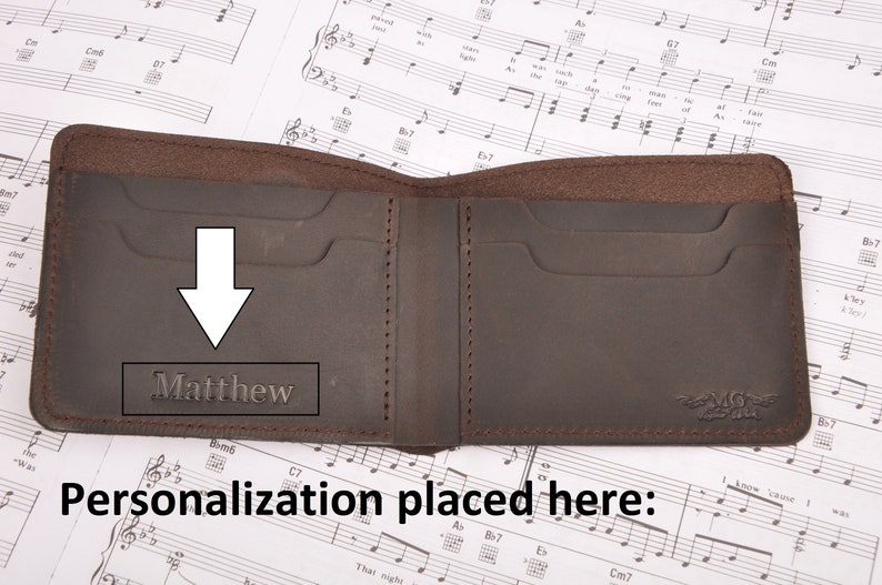 Personalized Leather Wallet With Bass Guitar Player Print - Etsy