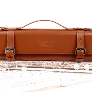 Leather Flute Bag: Personalized Flute Case Cover With Adjustable Strap ...